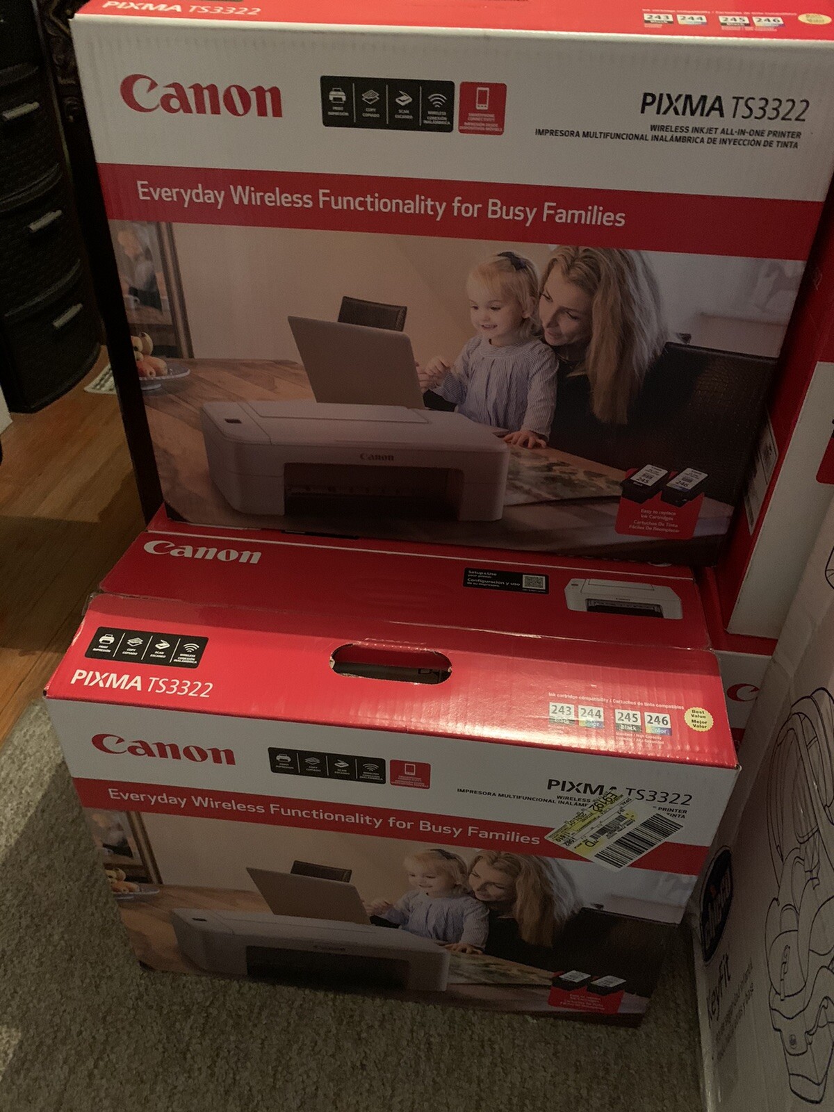 Canon PIXMA TS3322 All In One Wireless Printer, Scanner, Copier NO INK ...