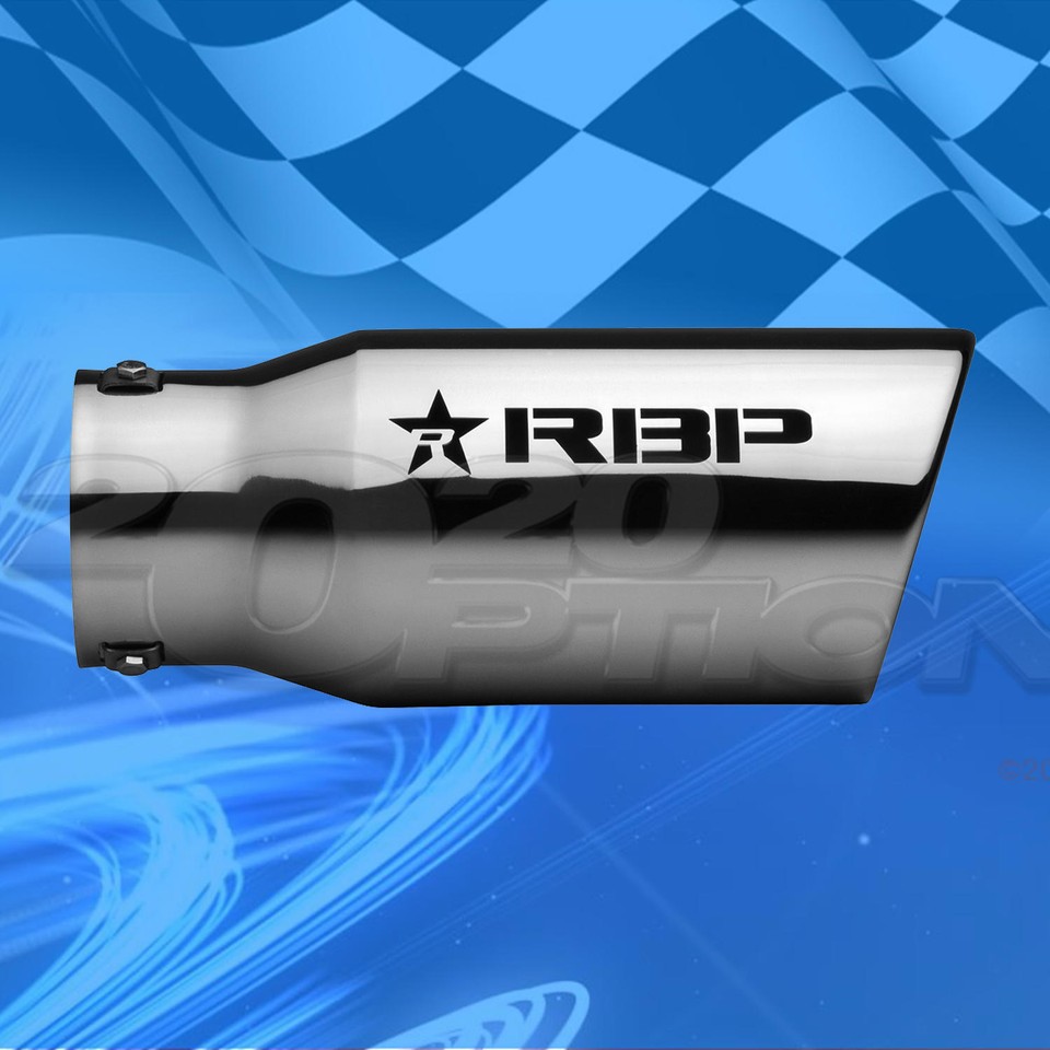 RBP UNIVERSAL STAINLESS STEEL CHROME EXHAUST MUFFLER TIP 5" OULET FOR ...