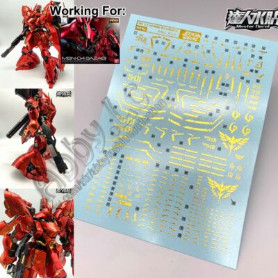 for RG 1/144 MSN-04 Sazabi CCA DL Model Master Water Slide pre-cut ...