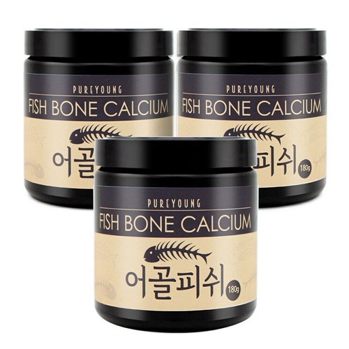 3Pack 100% Fishbone Calcium Powder Bone Strength Health Food 어골칼슘분말 ...