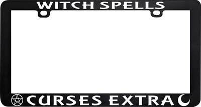 WITCHES SPELLS CURSES EXTRA WITCH WICCA WICCAN PAGAN LICENSE PLATE ...