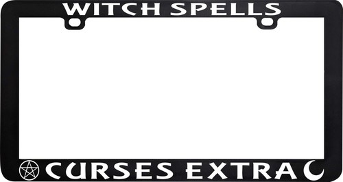 WITCHES SPELLS CURSES EXTRA WITCH WICCA WICCAN PAGAN LICENSE PLATE ...