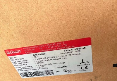 NEW BECKHOFF AX5203-0000 SERVO DRIVER AX52030000 EXPEDITED SHIPPING | eBay