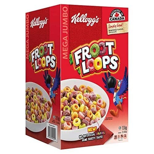 Kellogg’s Froot Loops Breakfast Cereal Jumbo family Size 1.1kg - FREE ...