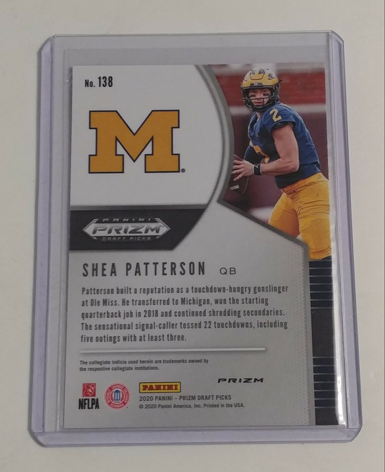 2020 PRIZM DRAFT PICKS #138 SHEA PATTERSON ROOKIE RED PRIZM KANSAS CITY ...