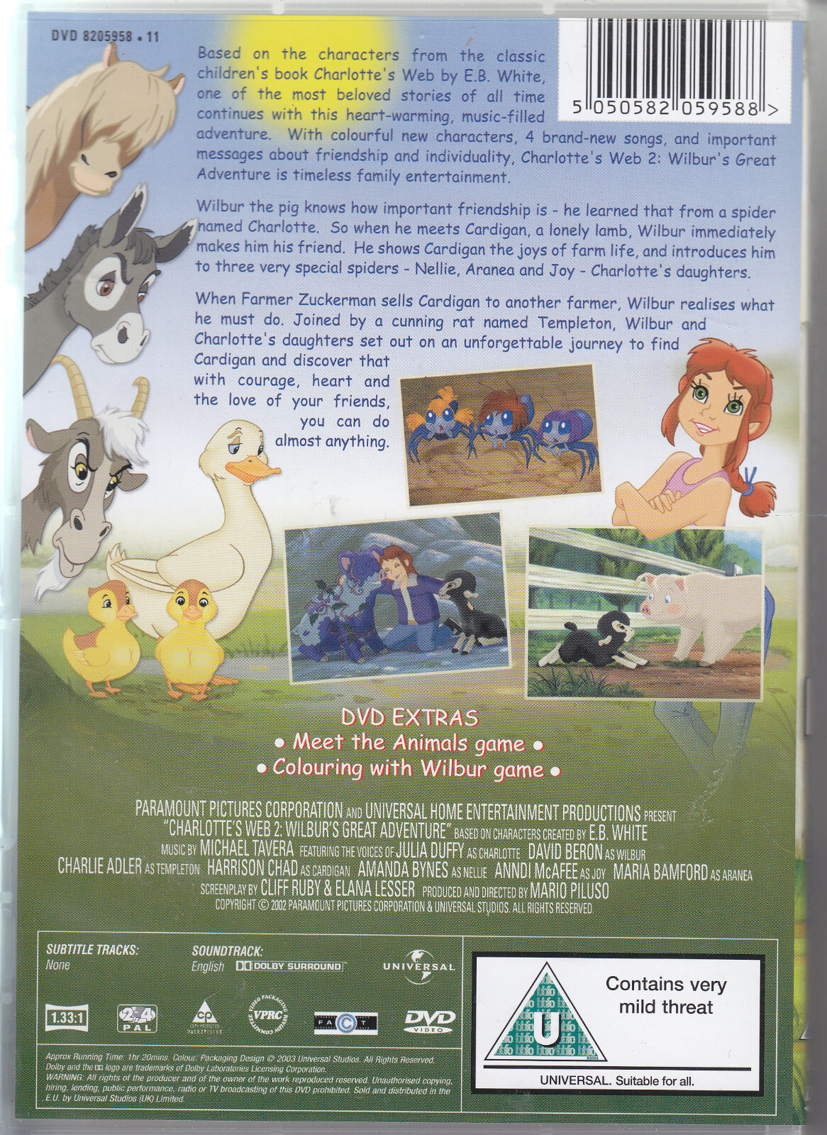 Charlotte's Web 2 - Wilbur's Great Adventure DVD 5050582059588 | eBay