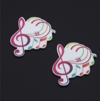 5 pc. Planar Resin Hair Bow Center WHOLESALE 1079358 Music Note 45x40mm ...