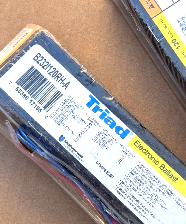 3 x Universal Lighting TRIAD Electronic Ballast B232I120RH-A for (2) F32T8 Lamps | eBay