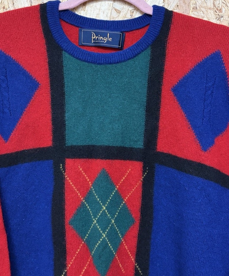 Mens Pringle Of Scotland Knitted Jumper Pullover. Size M. 100% Wool ...