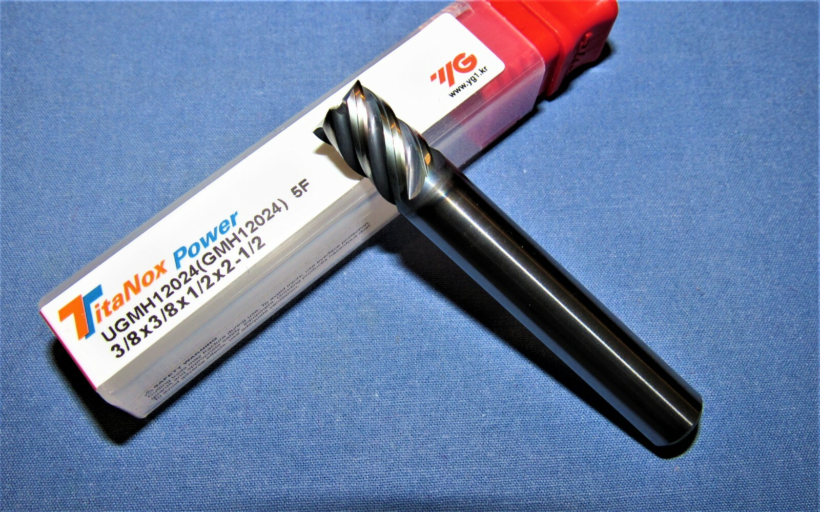 YG-1 TitaNox- 5 Flute Carbide Square End Mills 3/8 x 3/8 x 1/2 x 2-1/2 ...
