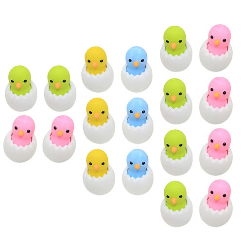 18 Pcs Chicken Eraser Stationery Child Baby Animal Erasers Cute for ...