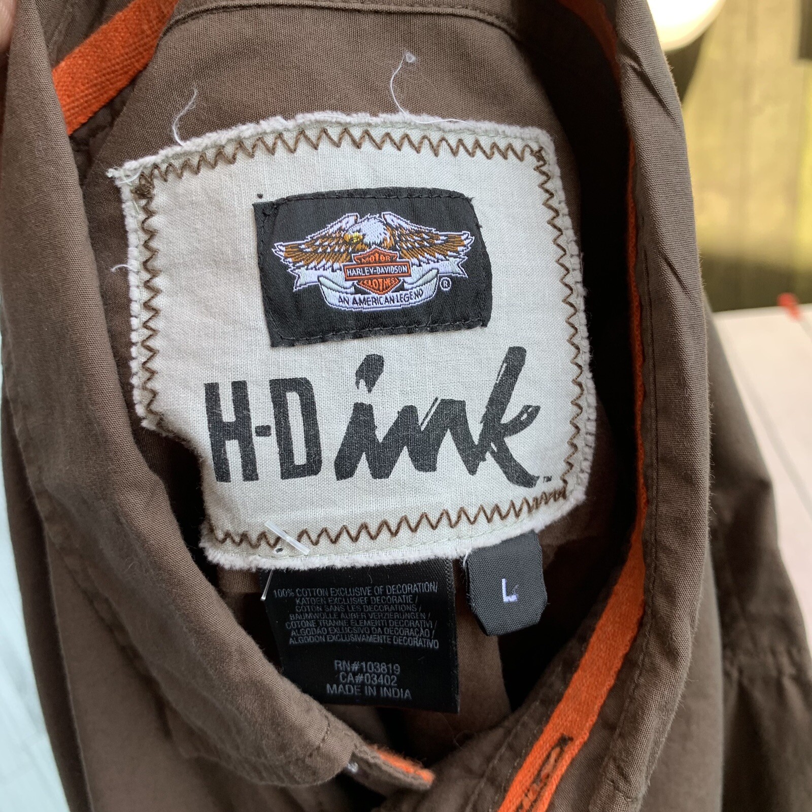 Harley Davidson Mens Large HD-INK Tattoo Artist Line… - Gem