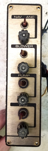 Marine Toggle Switch Panel with Fuses Nav/ANC, Blower, Pump, ACC 8 7/8 ...