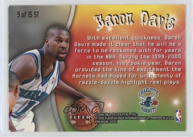 2000-01 Fleer Premium Sole Train Baron Davis #9ST | eBay