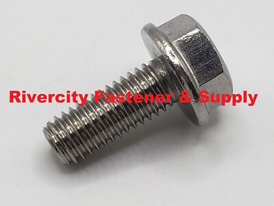 (1) M8-1.25 x 20 Hex Flange Bolts 8mm x 20mm Stainless M8x1.25 x 20 ...