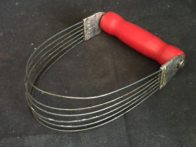 Vintage Androck Pastry Dough Cutter Masher Whisk with Red Wooden Handle ...