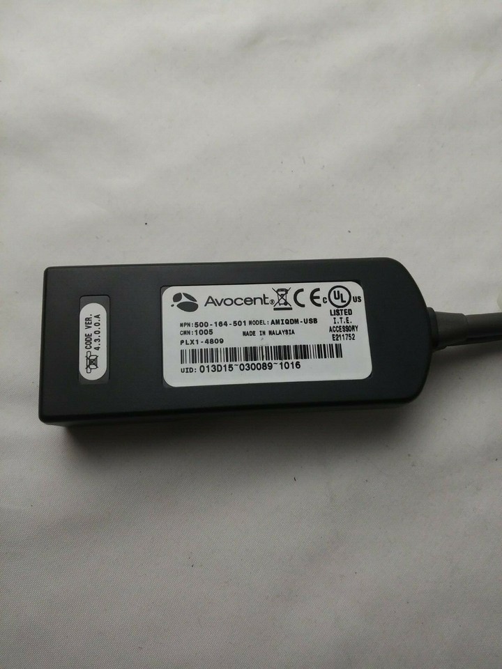 AVOCENT AMIQDM-USB USB KVM AUDIO SERIAL EXTENDER DUAL MODULE AMX5130 ...