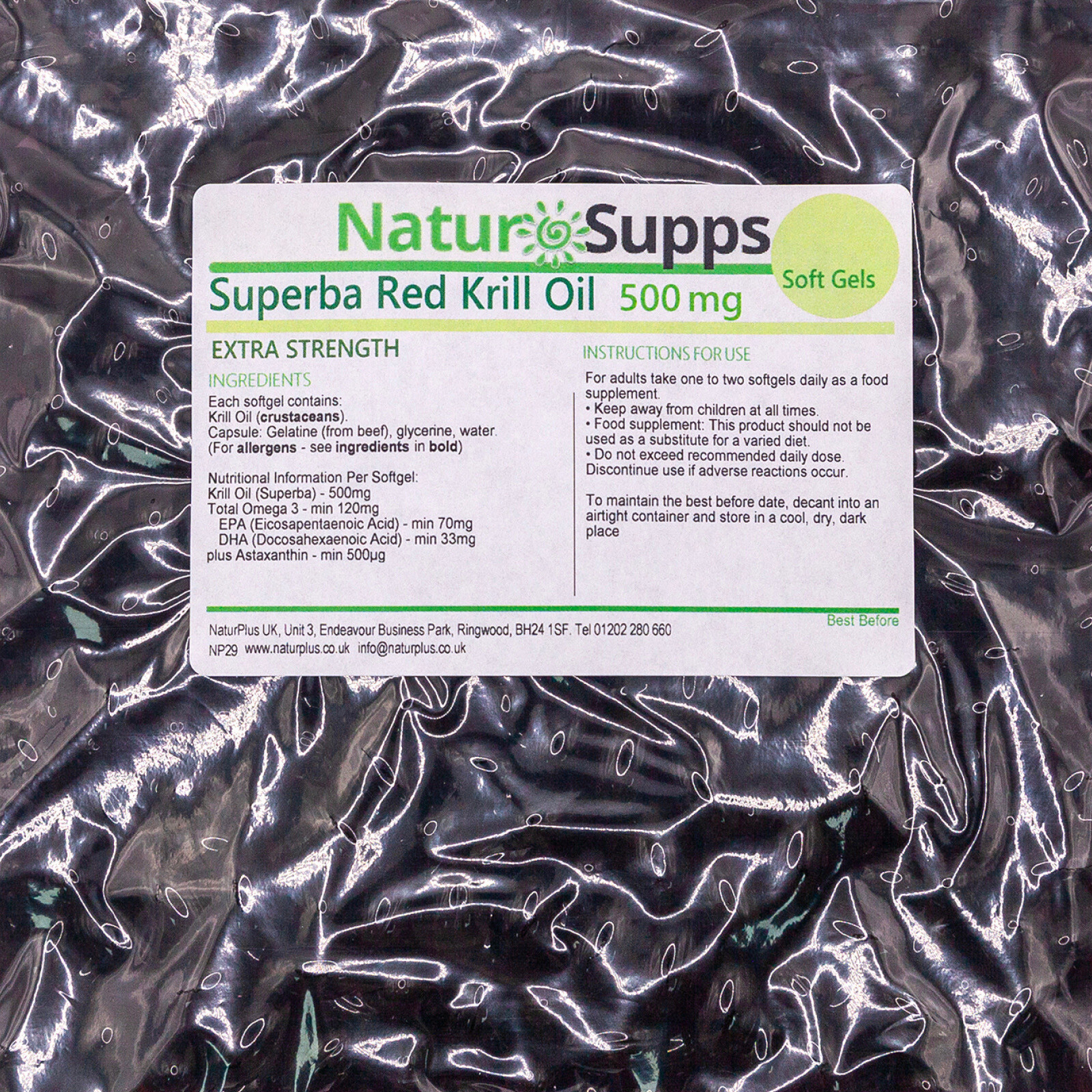 SUPERBA Red Krill Oil 500mg EXTRA Strength 90 Capsules - NaturSupps | eBay