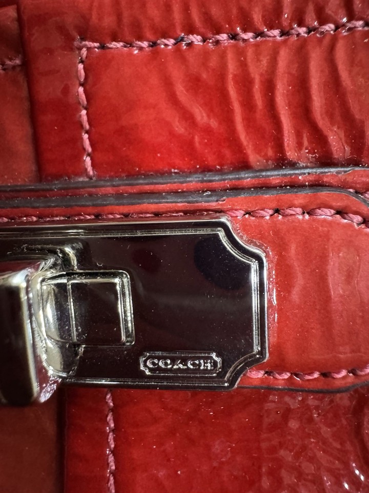 Vintage Coach Chelsea Jayden Burgundi Wine Patent Leather Satchel Bag ...