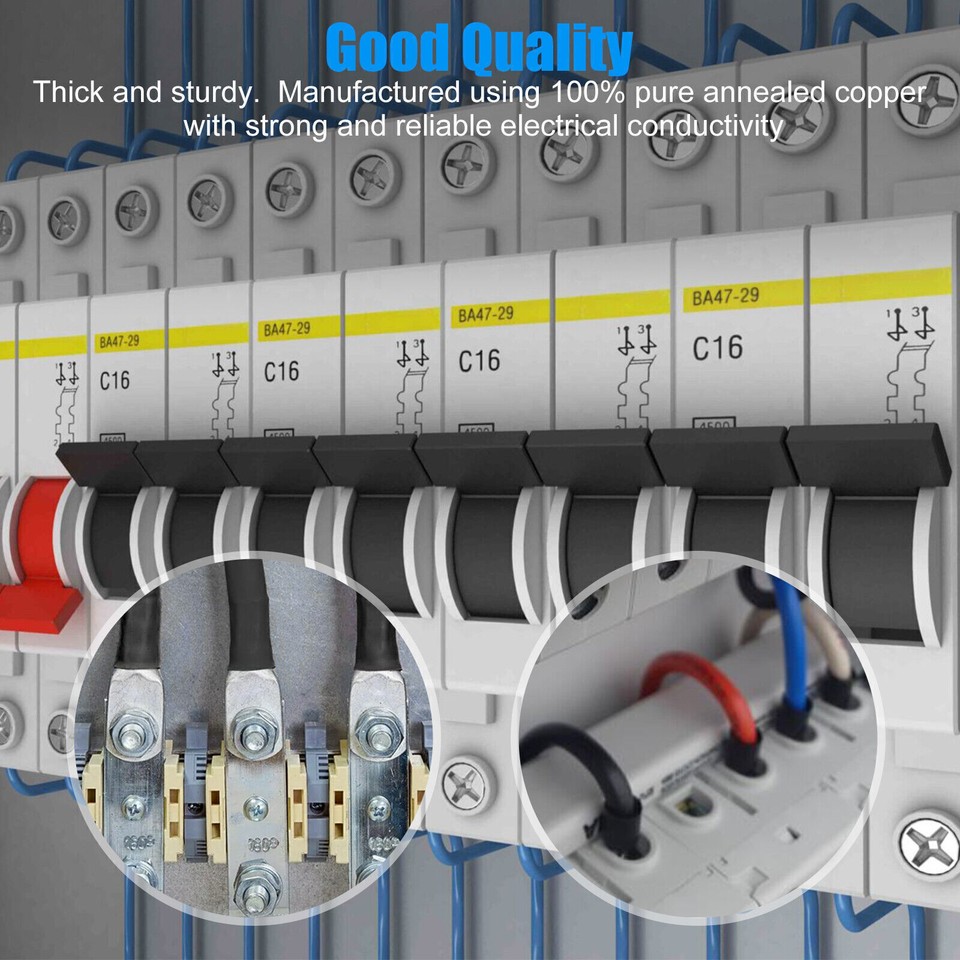 240Pcs Copper Battery Wire Lugs Ends Cable Eyelets Ring Terminals ...