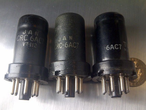 ((Lot of 3)) VINTAGE RCA/TUNG-SOL 6AC7 VACUUM TUBE TESTED VG AUDIO HAM ...