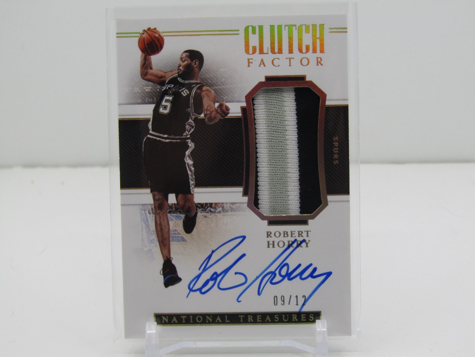 ROBERT HORRY 2018-19 NATIONAL TREASURES GAME WORN PATCH AUTOGRAPH! #09/ ...