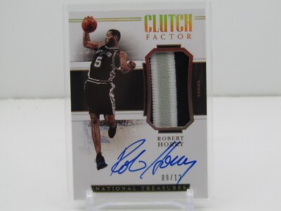ROBERT HORRY 2018-19 NATIONAL TREASURES GAME WORN PATCH AUTOGRAPH! #09/ ...