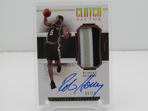 ROBERT HORRY 2018-19 NATIONAL TREASURES GAME WORN PATCH AUTOGRAPH! #09/ ...