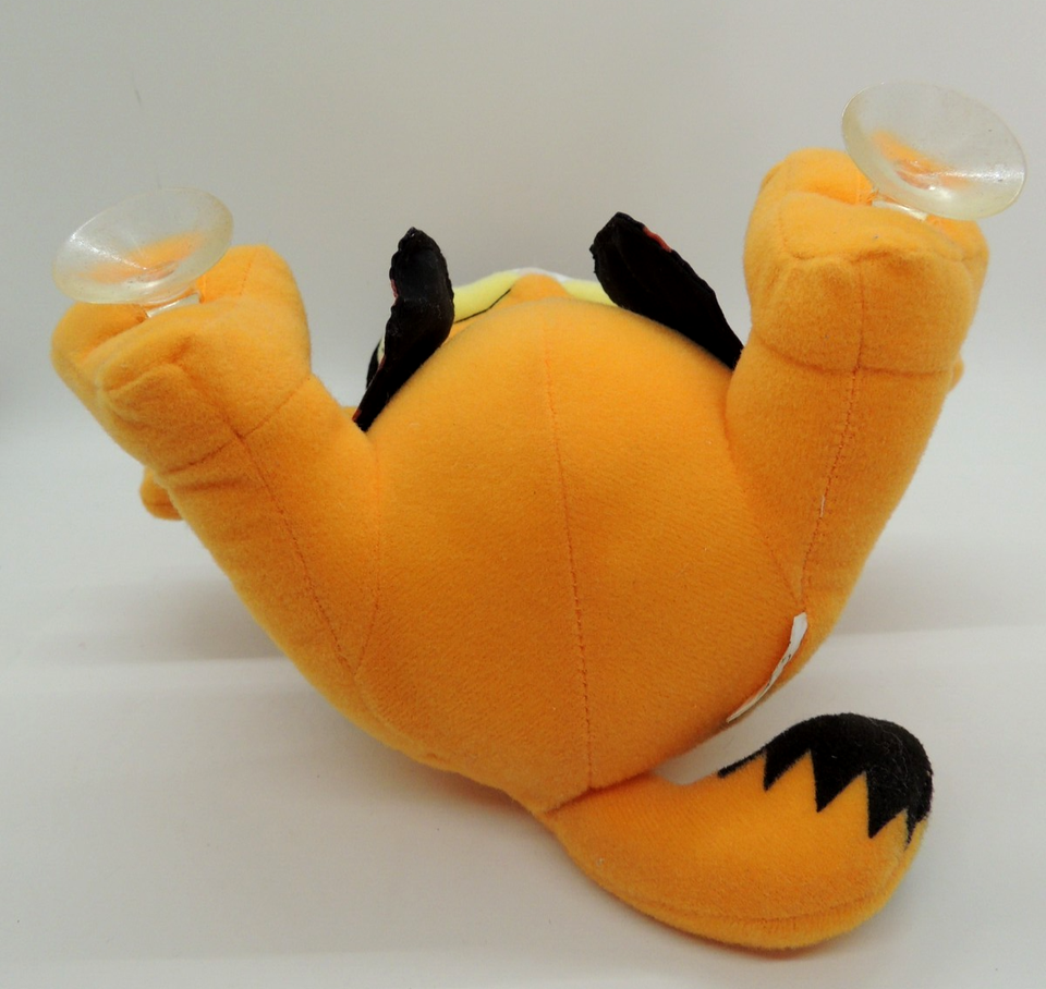 Vintage Garfield Hang-On Window Cling Plush Vest Bandana Hearts Biker ...