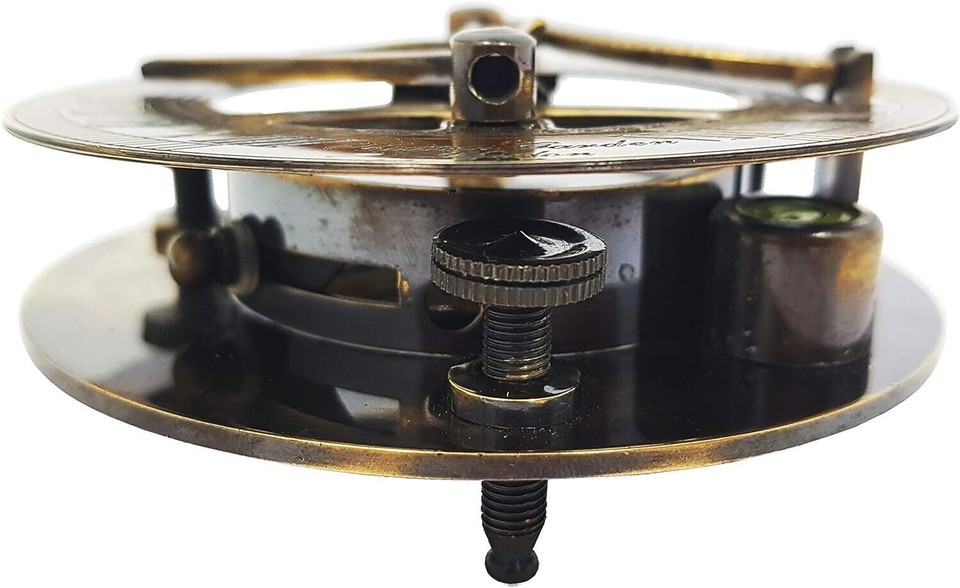 Antique brass solar compass Nautical boat gift sundial Pirate ship ...