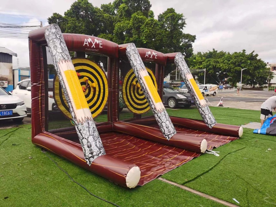 Inflatable Axe Throwing Game Double Player With Floor Mat For Sport ...