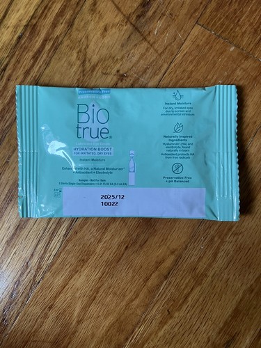 Biotrue® Hydration Boost Lubricant Eye Drops Trial Sample Pack | eBay