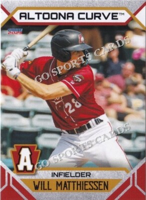 2023 Altoona Curve Update Will Matthiessen RC Rookie Pirates Minor ...