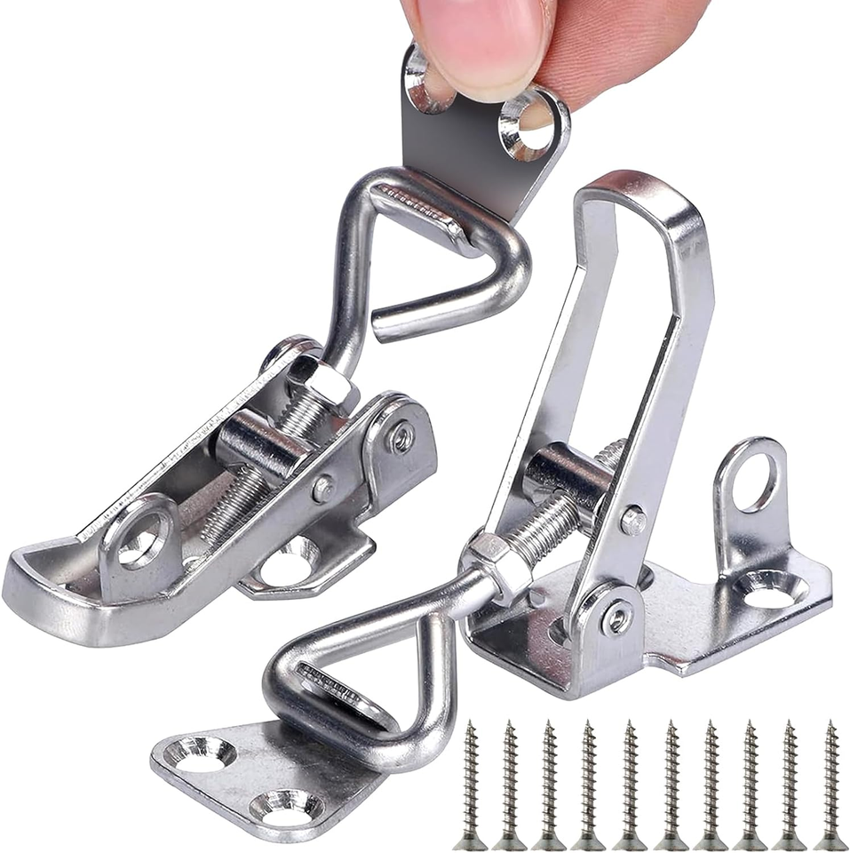 2PCS Toggle Latch Clamp Stainless Steel Cabinet Hinge Lockable Clamp ...