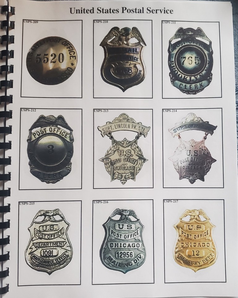 UNITED STATES POSTAL SERVICE BADGES BOOK by Lucas | eBay