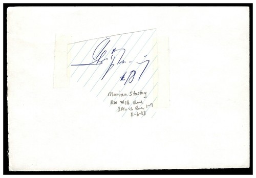 MARIAN STASTNY CUT AUTOGRAPH NORDIQUES MAPLE LEAFS 19780'S NHL HOCKEY ...