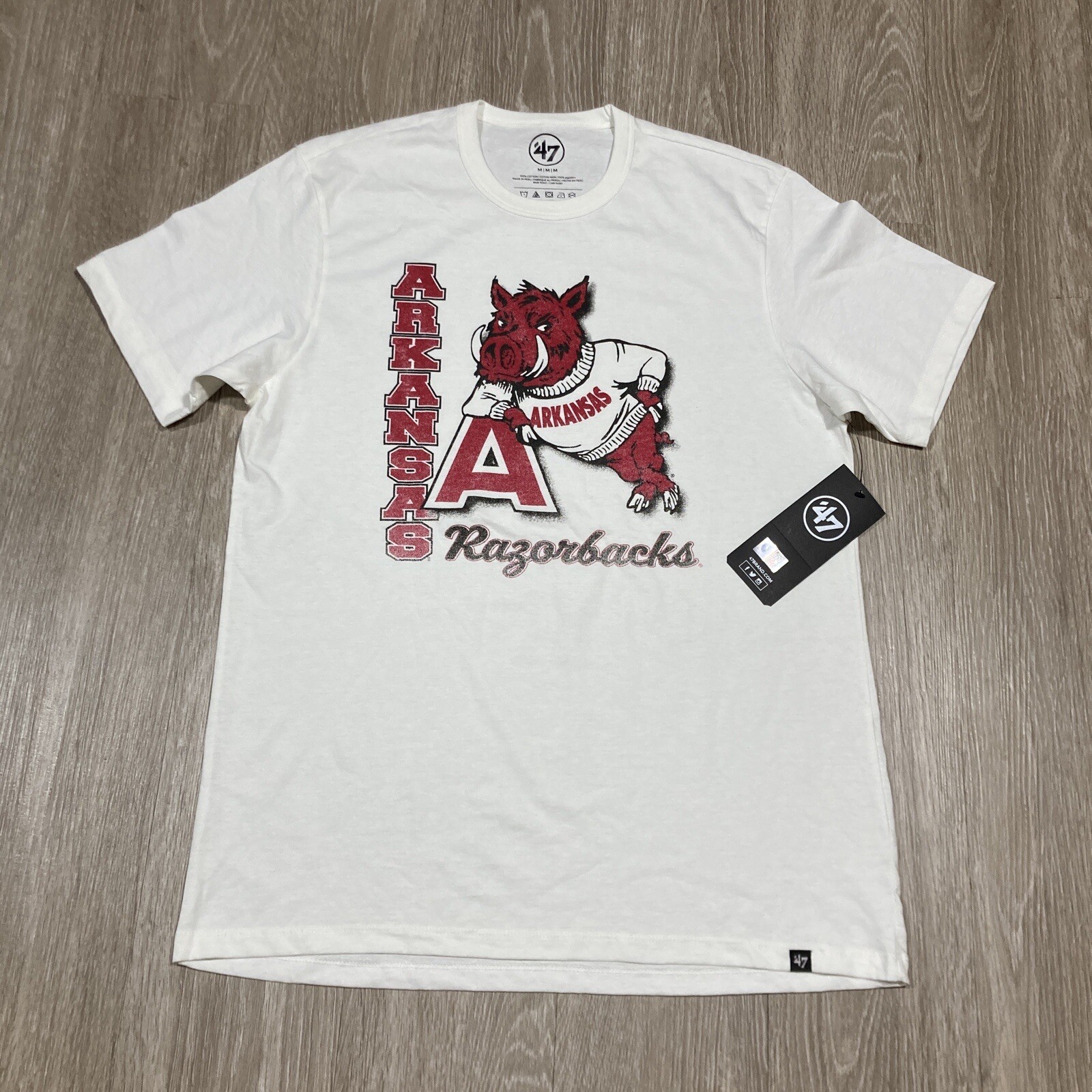 Razorbacks Shirt M NEW University Arkansas Tusk Logo Game-day NCAA '47 ...