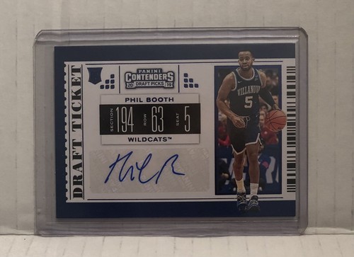 Phil Booth - 2019-20 Panini Contenders Draft Picks #132 Auto - Villanova (b) | eBay