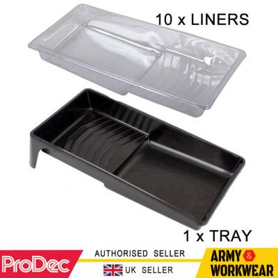 Prodec 4" Paint Tray + 10 x Tray Liners Quick Colour Changes 4 Inch ...
