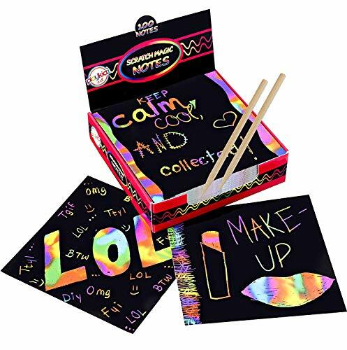 Playkidz Art- Art Kit-Magic Scratch off Notes, Colore Black, PK3101 ...