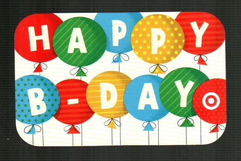 TARGET Happy Birthday 2017 Gift Card [ 0917 2155 ] ( $0 ) | eBay