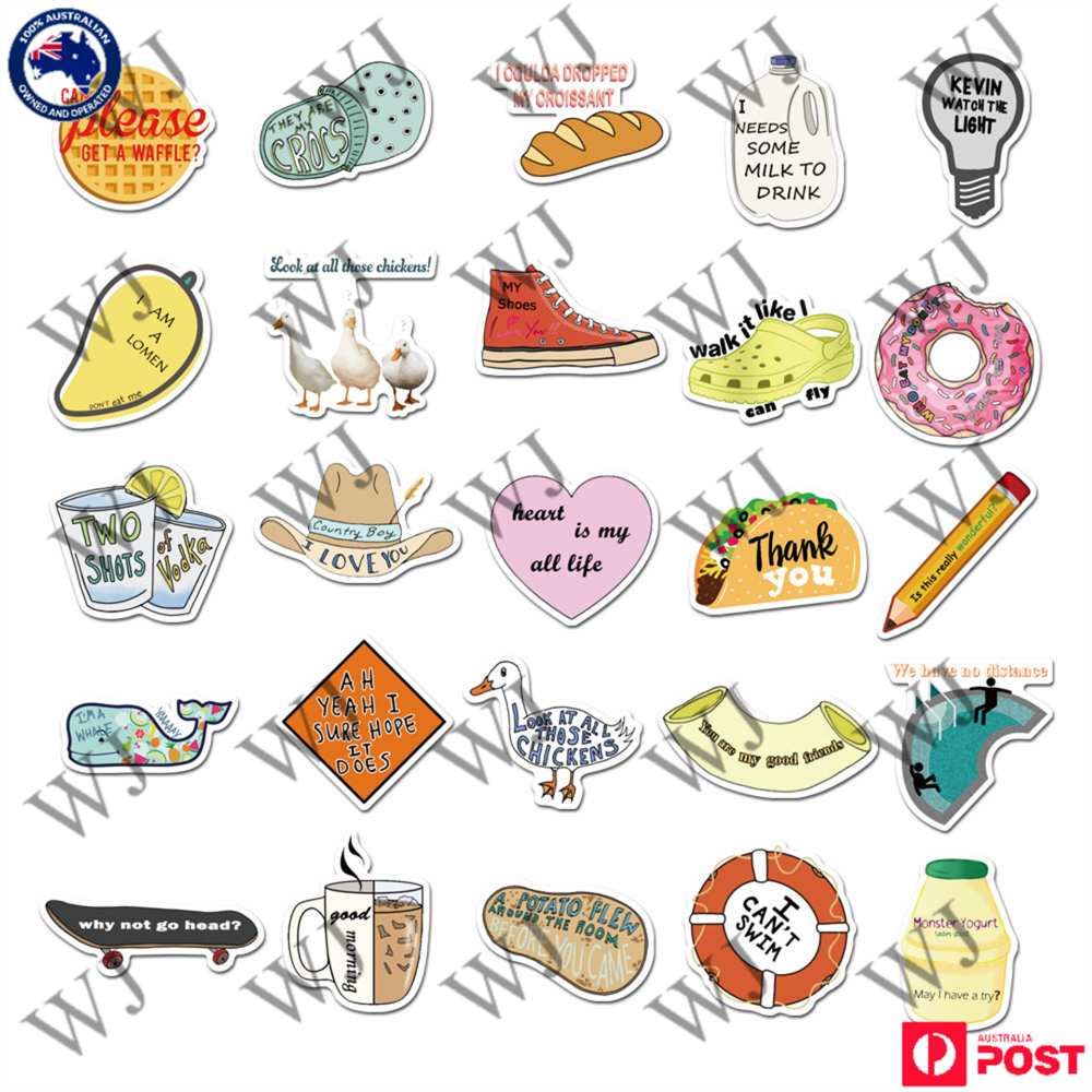 50pcs Vine Word INS 6 Style VSCO Vinyl Decal Stickers Laptop Waterproof ...