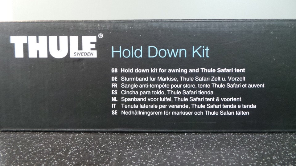 THULE/OMNISTOR UNIVERSAL AWNING HOLD DOWN KIT TENT STORM STRAP 307906 MOTORAMA | eBay UK