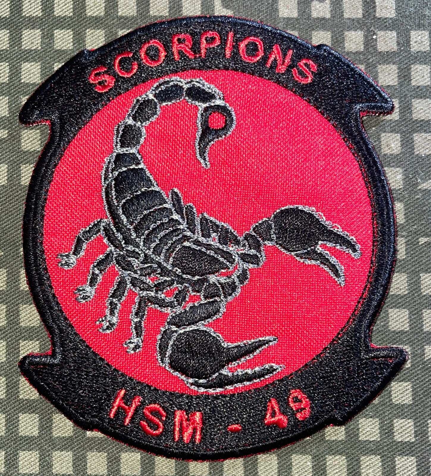 USN HSM-49 "Scorpions" Helicopter Maritime Strike Sq Patch Repro Repro ...