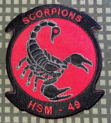 USN HSM-49 "Scorpions" Helicopter Maritime Strike Sq Patch Repro Repro ...