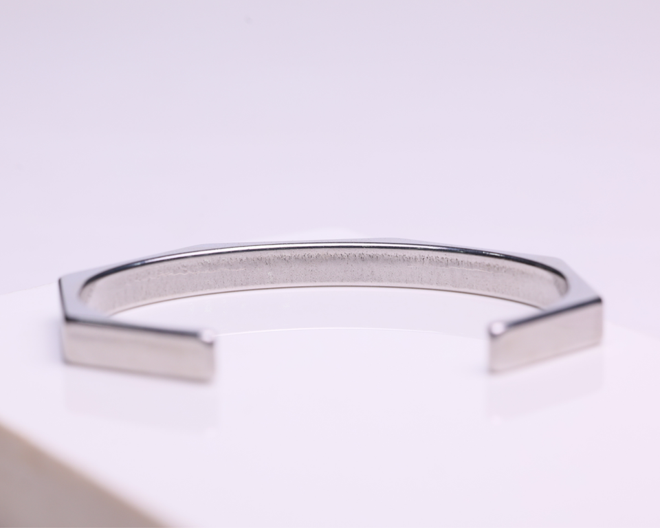 MEN Stainless Steel Silver Twist Cable Cuff Bangle Bracelet | eBay