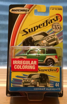 Matchbox 2004 Superfast 35th Anniversary Green Honda Element #44 ...