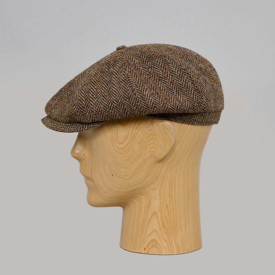 SHELBY HarrisTweed Newsboy Cap Wool Vintage Gatsby Baker Boy Handmade ...
