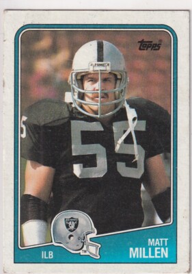 1988 TOPPS FOOTBALL MATT MILLEN RAIDERS NFL (AA)-1466 | eBay