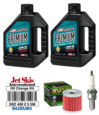 For Suzuki DRZ 400 DRZ S SM E Premium Oil Change Kit NGK Spark Plug Oil ...